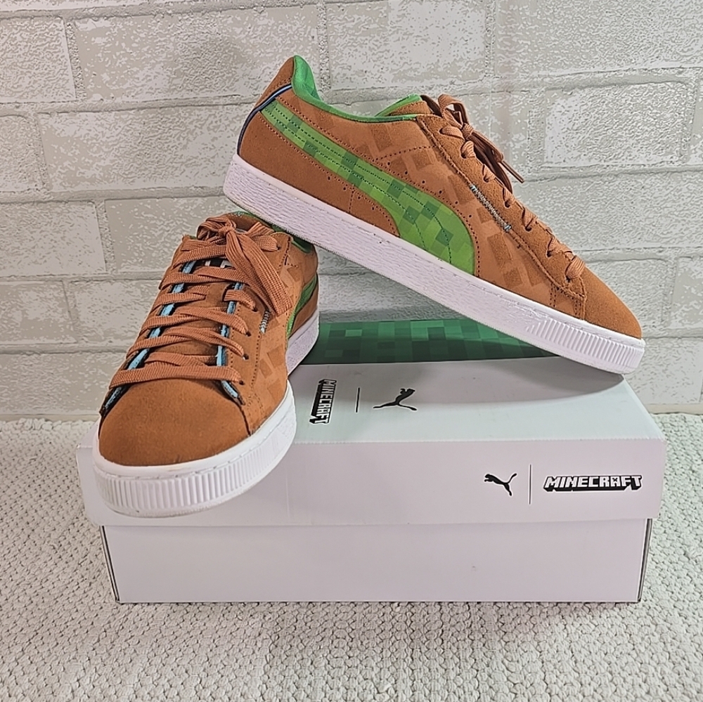 Minecraft X Puma Suede Grass Block Shoes Men's Size 9… - Gem